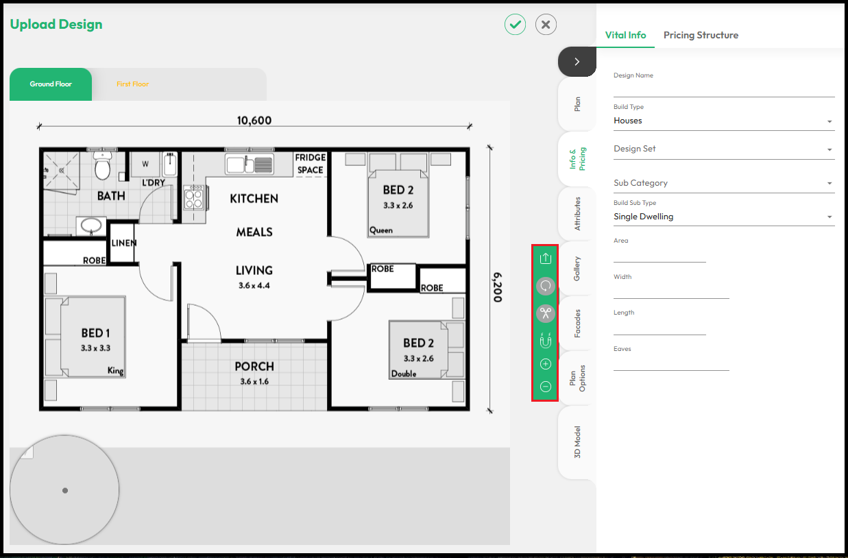How to Upload & Scale a Design & Add a Façade