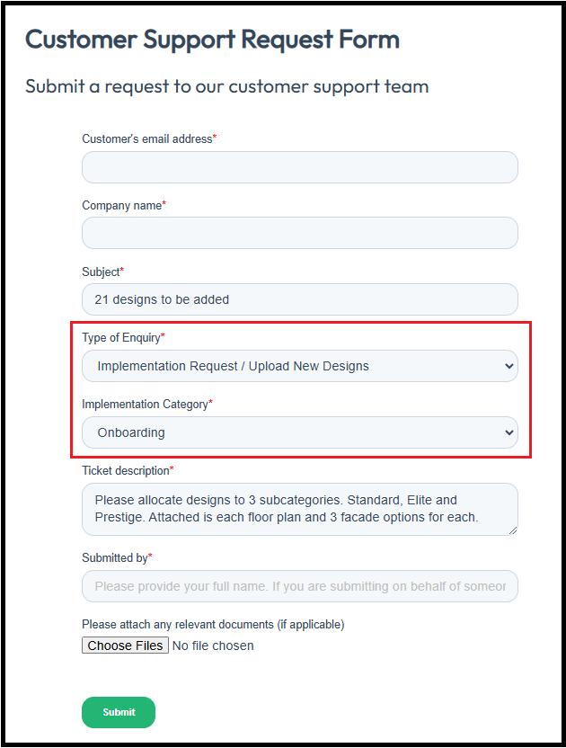 How to Request Designs to Be Uploaded