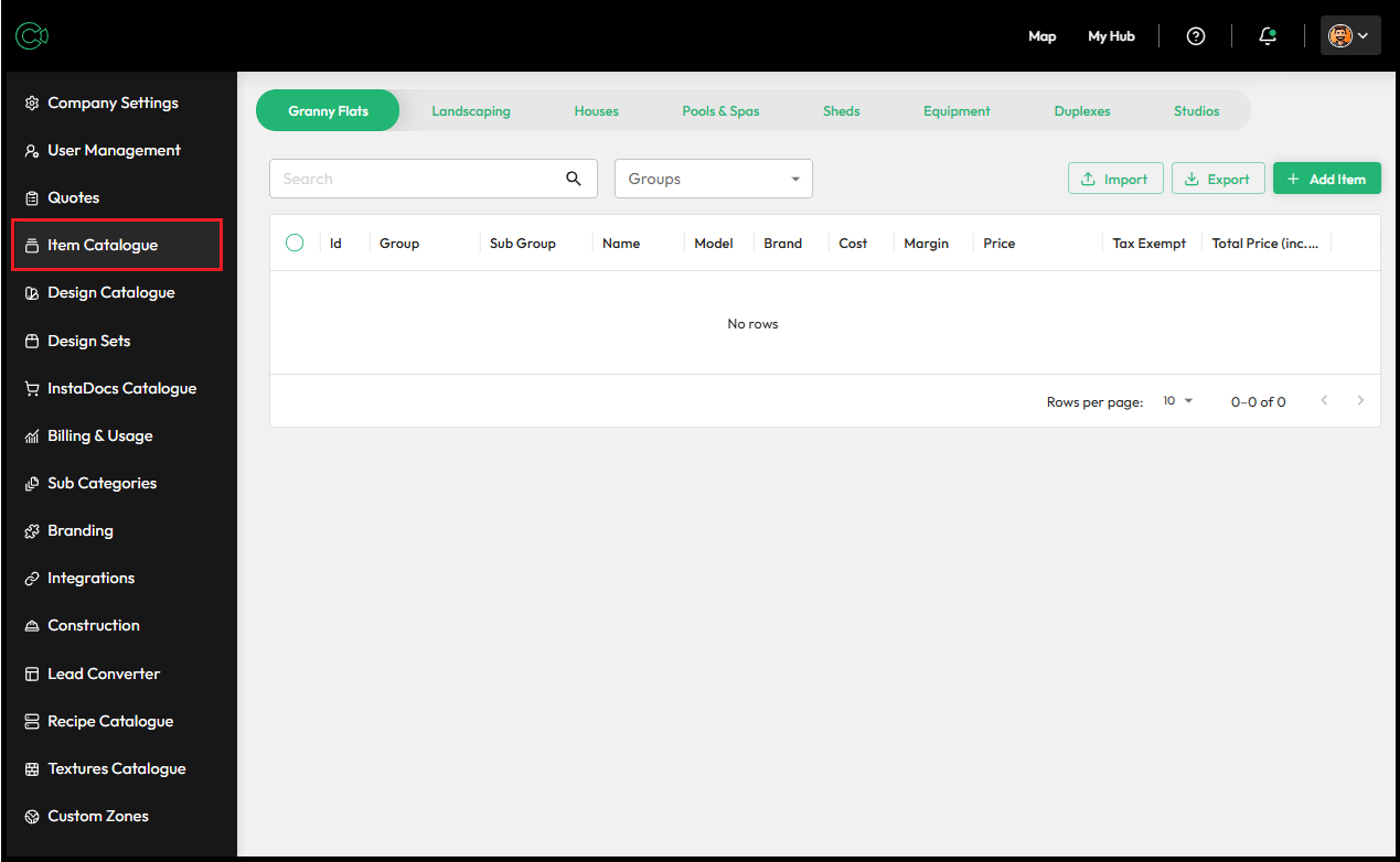 How to Set Up & Manage the Item Catalogue